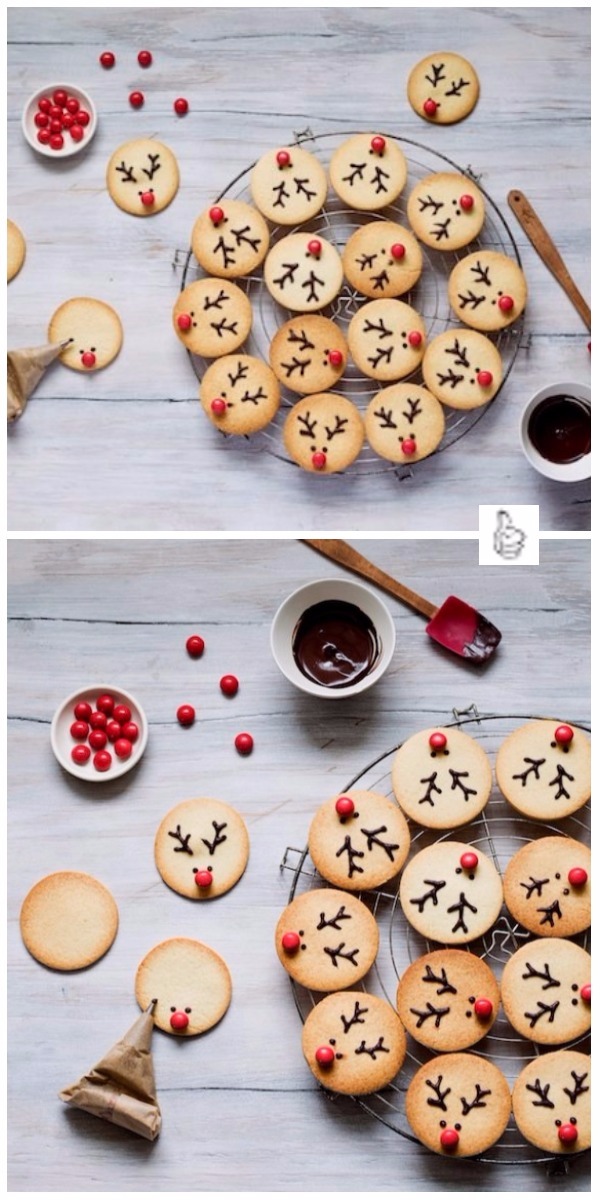 DIY Christmas Reindeer Cookies Recipe Video Tutorial
